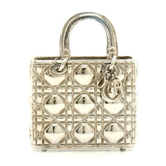 Dior | Bags | Christian Dior Lady Dior Cannage Pill Case Silver | Poshmark